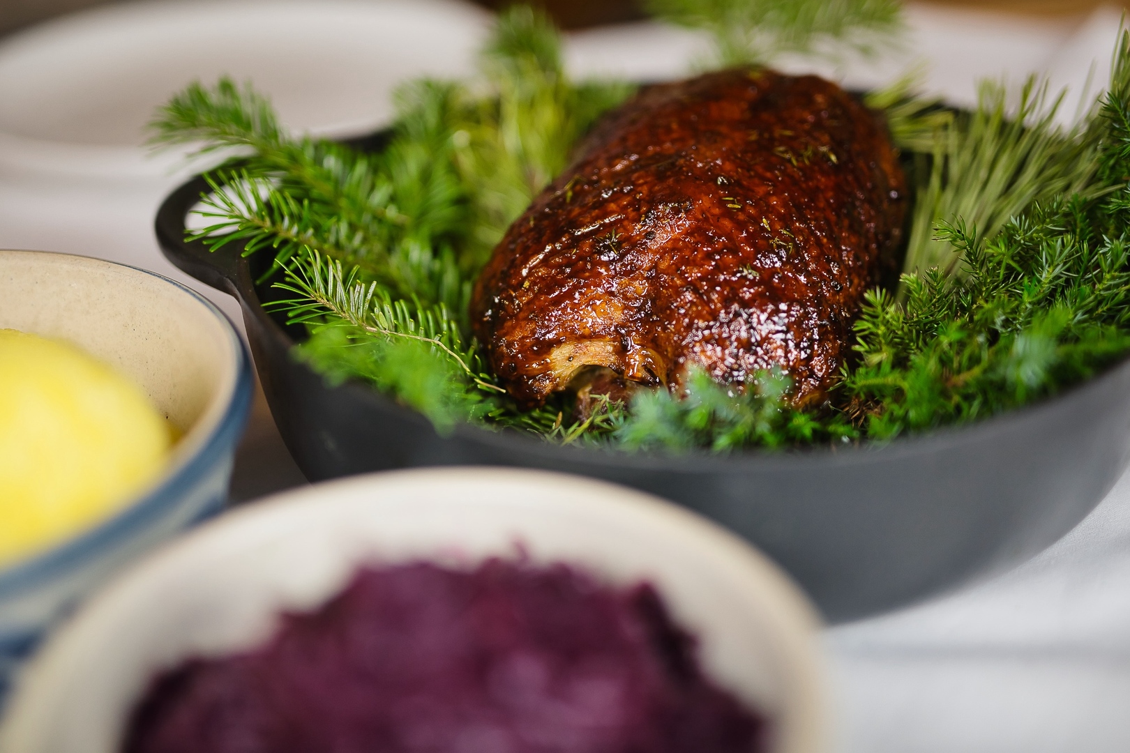Rezept für Ente mit Rotkohl und Kartoffelklößen